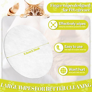 Treela 1200 Count Pet Eye Wipes for Dog, Cat, Horse and Rabbit Grooming, Dog Eye Wipes Soft Dog Tear Stain Remover Wipes for Gentle Eye Cleaning Care, No Irritate (Lavender)