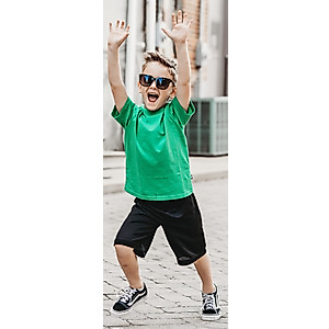 City Threads Athletic Shorts for Boys and Girls Sports Camps School Running Basketball Shorts Perfect for Sensitive Skin on SPD Clothing, Navy, 3T