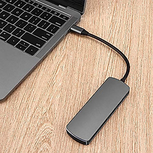 USB C Hub HDMI Adapter, 6-in-1 Multifunctional Type C to HDMI USB with Breathing Light, Memory Card Reading, Simple External U Disk, Mouse, Mobile Hard Disk