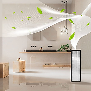 VALZONE 2 Pack TF60 True HEPA Replacement Filter Compatible with T500 Air Purifier with 4 Extra Carbon Pre-Filters