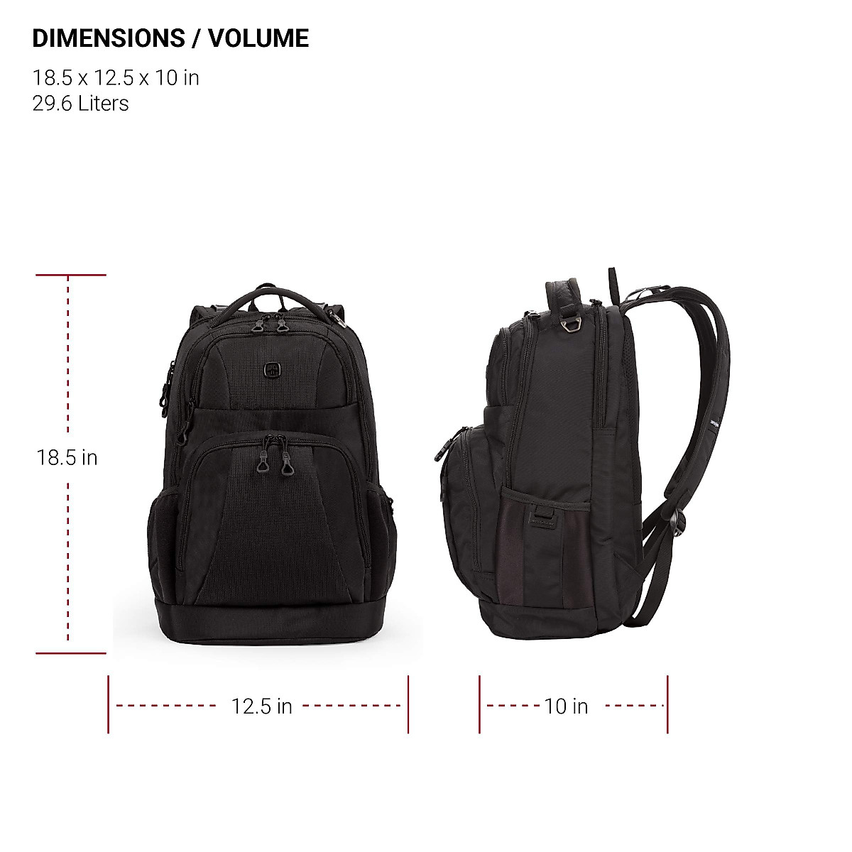 SwissGear 5698 Laptop Backpack, Black, 17-Inch