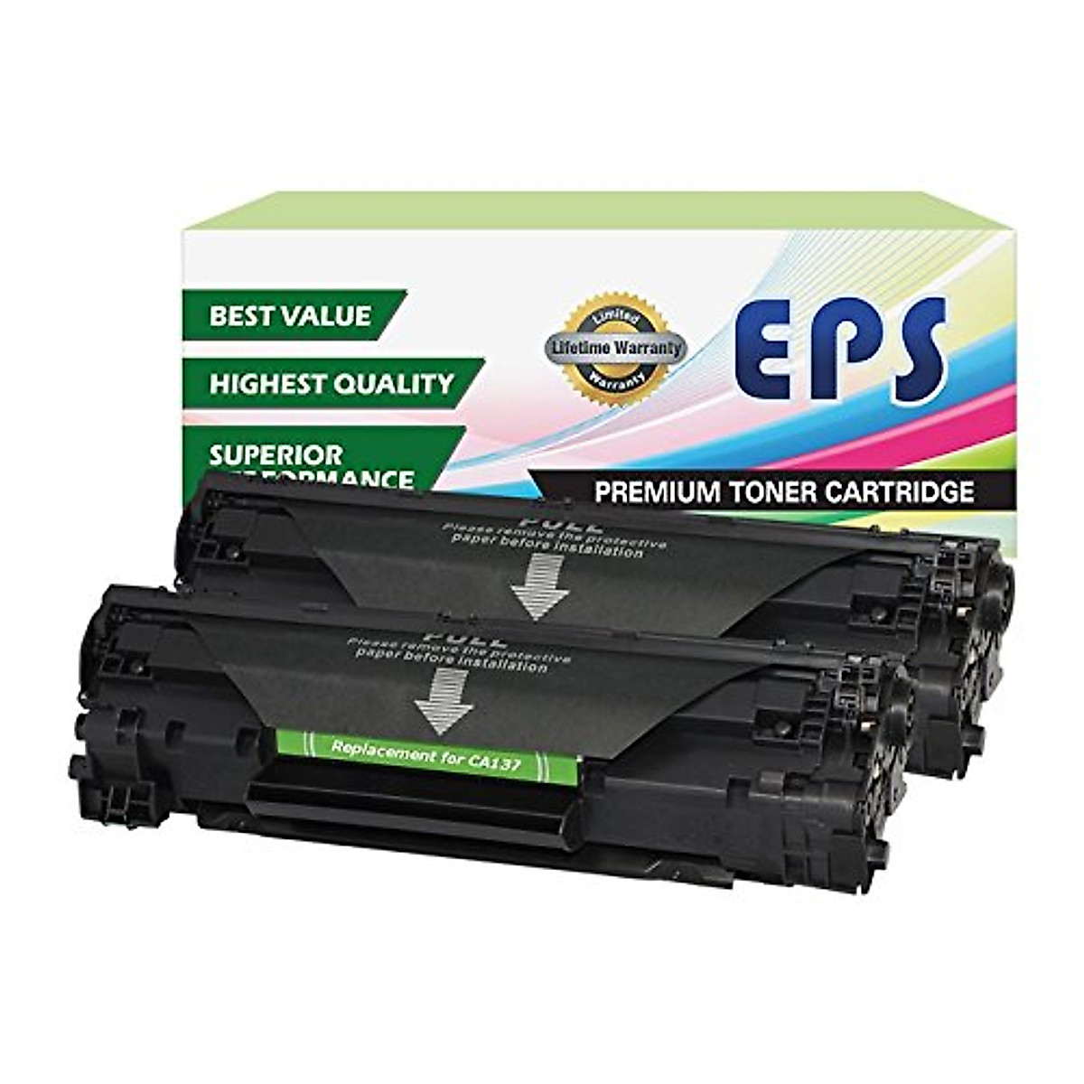 EPS Compatible Toner Cartridges Replacement for Canon 137 for Canon imageCLASS MF216N, imageCLASS MF227DW, IMAGECLASS MF229DW - (2 Pack) - Black