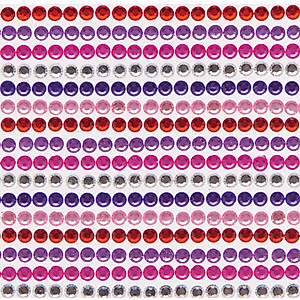 Baker Ross AT369 Red, Pinks & Purple Self-Adhesive Gems - Pack of 900, Assorted Jewel Sticker Craft Embellishments for Kids Arts and Crafts Decorating