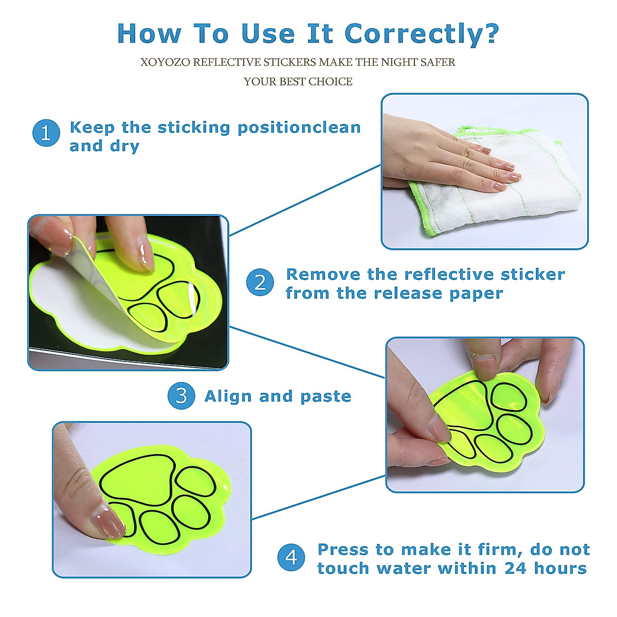 2Pcs Reflective Stickers High-Visibility Reflective Tape Cycling Reflective Stickers Backpack Reflective Stickers Night Safety Sticker Warning Beautification Stickers（Smile）