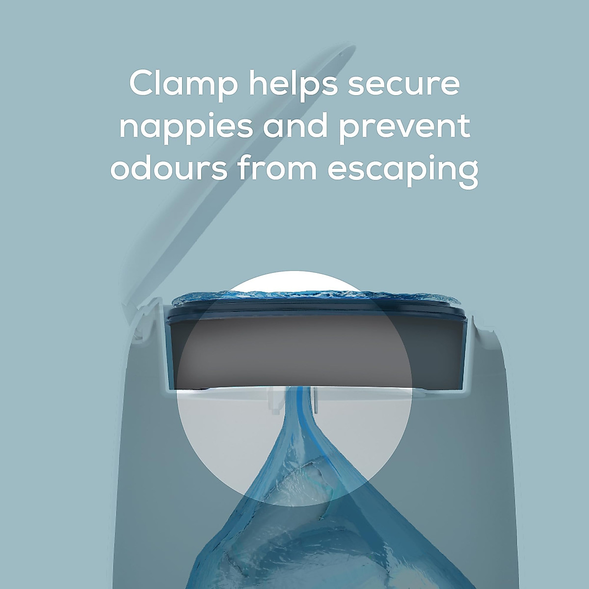 Angelcare - Nappy Disposal System - Includes 3 Round Refills - Push & Lock System