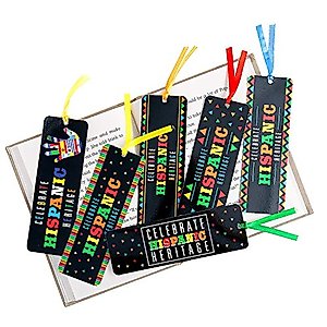 Hispanic Heritage Bookmarks - Teacher School Supplies, Rewards and Handouts - 24 Pieces