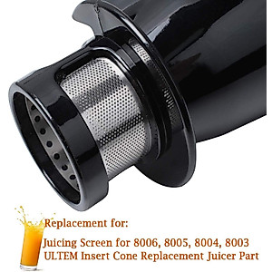 8006 Juicer Replacement Parts Compatible with Omegae 8006 8005 8004 8003 NC900 Slow Masticating Juicer 2 Juicing Screen Juicer Auger
