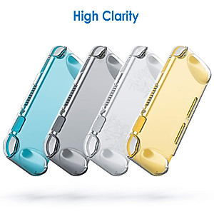 JETech Protective Case for Nintendo Switch Lite 2019, Grip Cover with Shock-Absorption and Anti-Scratch Design (HD Clear)