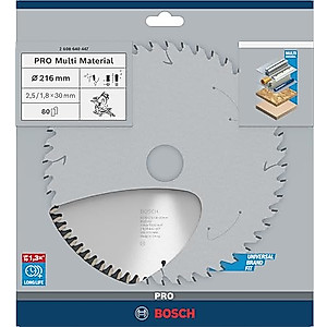 Bosch 2608640447 Circular Saw Blade "Multi Material" Mub 8.5inx30mm 80T