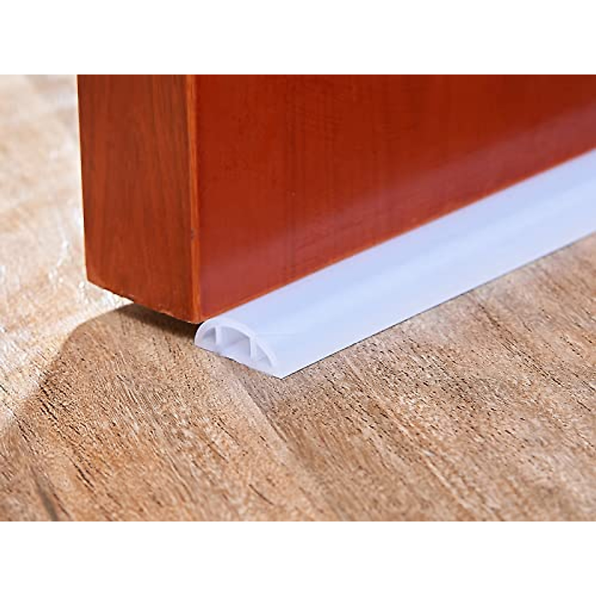 Bathroom Foldable Block water Stopper sealing strip shower threshold dam Self-adhesive silicone shower barrier (39 Inch-Transparent)