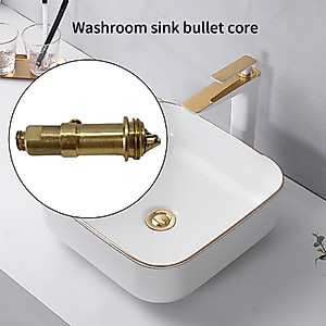 Begino 2Pcs Pop Up Bolt Basin Bath Sink Drain Waste Click Clack Brass Push Spring Plug for Most Sink Tub Basin Drain Stopper