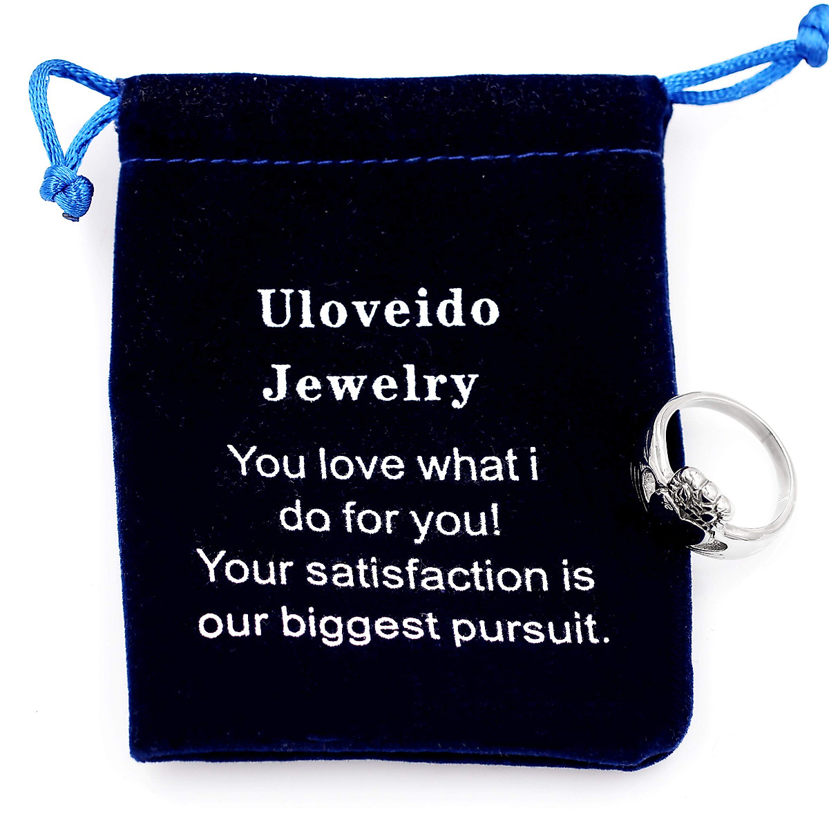 Uloveido Stainless Steel Irish Claddagh Heart Crown Ring Wedding Promise High Polished Friendship Jewelry for Women Lady Y981 (Size 7)