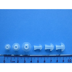 6 pcs : S/M/L Soft Replacement Mushroom Domes Eartips Earbuds Compatible with Siemens Touching, Motion, Nitro,Aquaris, Siemens Life, Lotus 12P,13P,13SP,23P,23SP, 23M BTE (Behind the Ear) Hearing Aids