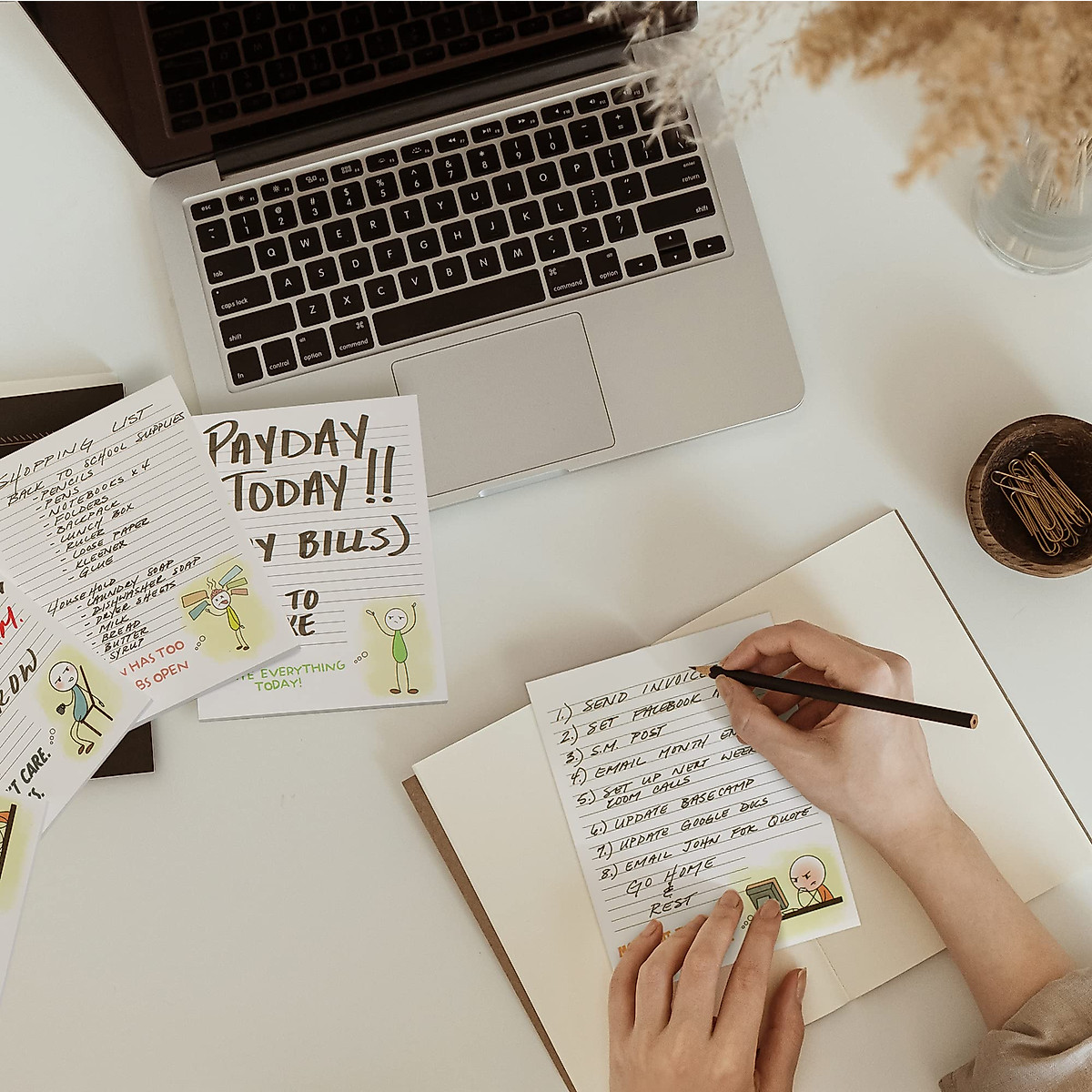 ZICOTO Super Funny Notepads That Will Make You Laugh - A Hilarious Christmas Gift for Your Women Coworkers - Unique Office Supplies Memo Pads Add a Little Humor into The Work Day at Office