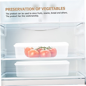 Zerodeko 6 Pcs transparent noodle box fridge food storage jar dry sandwich bread keeper spaghetti noodles pasta pantry bin pasta jar pasta noodle holder spaghetti keeper food grade Italy