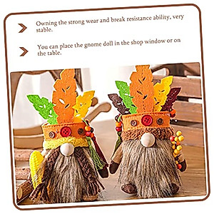 Zerodeko 10 Pcs Dwarf Chief Ornaments Holiday Dwarf Decor Thanksgiving Gnome Harvest Fall Home Dwarf Decor Fall Table Decor Gnomes Figurine Household Foam Elder Low Table