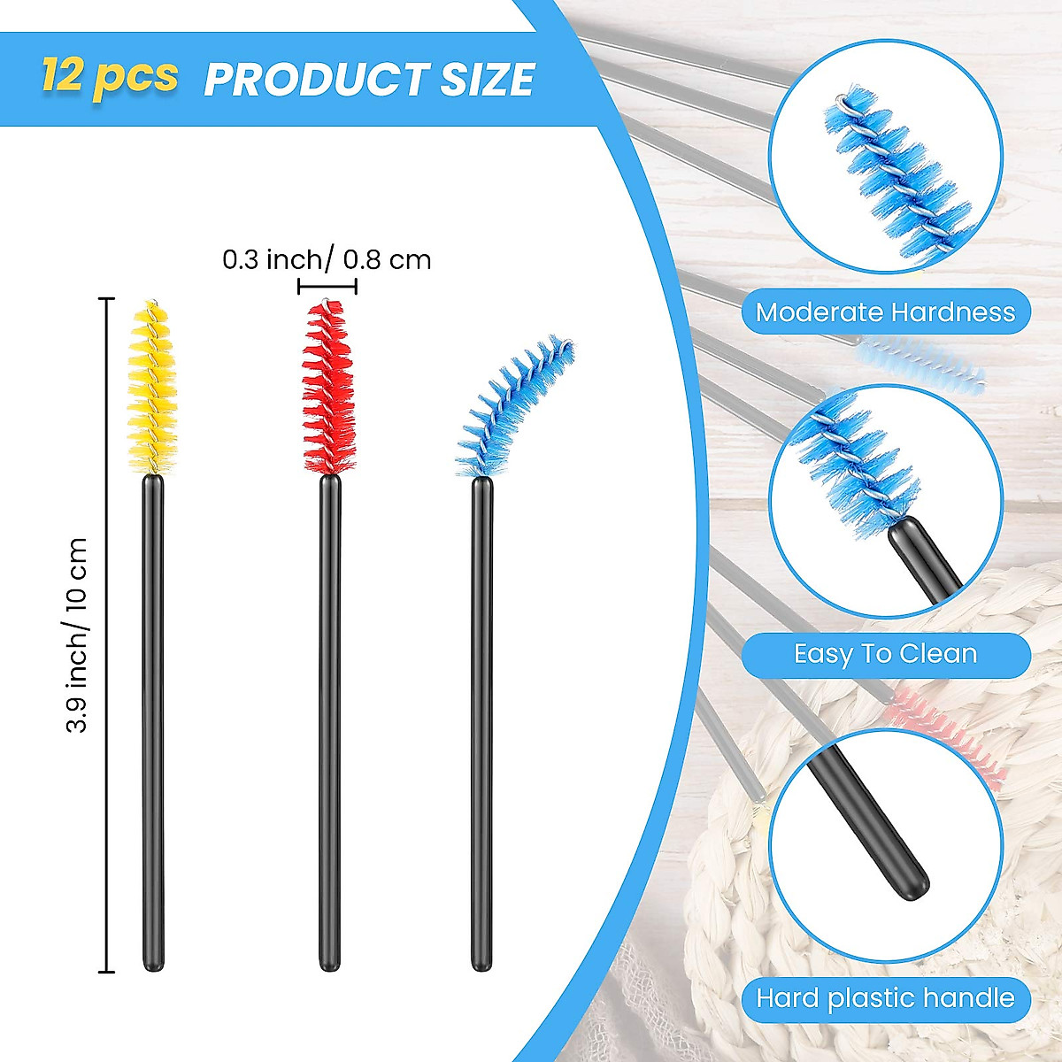 Hummingbird Feeder Cleaning Brush Mini Nylon Brush Set Brush Cleaner for Baby Bottles, Tubes, Jars, Bird Feeder (12 Pieces)