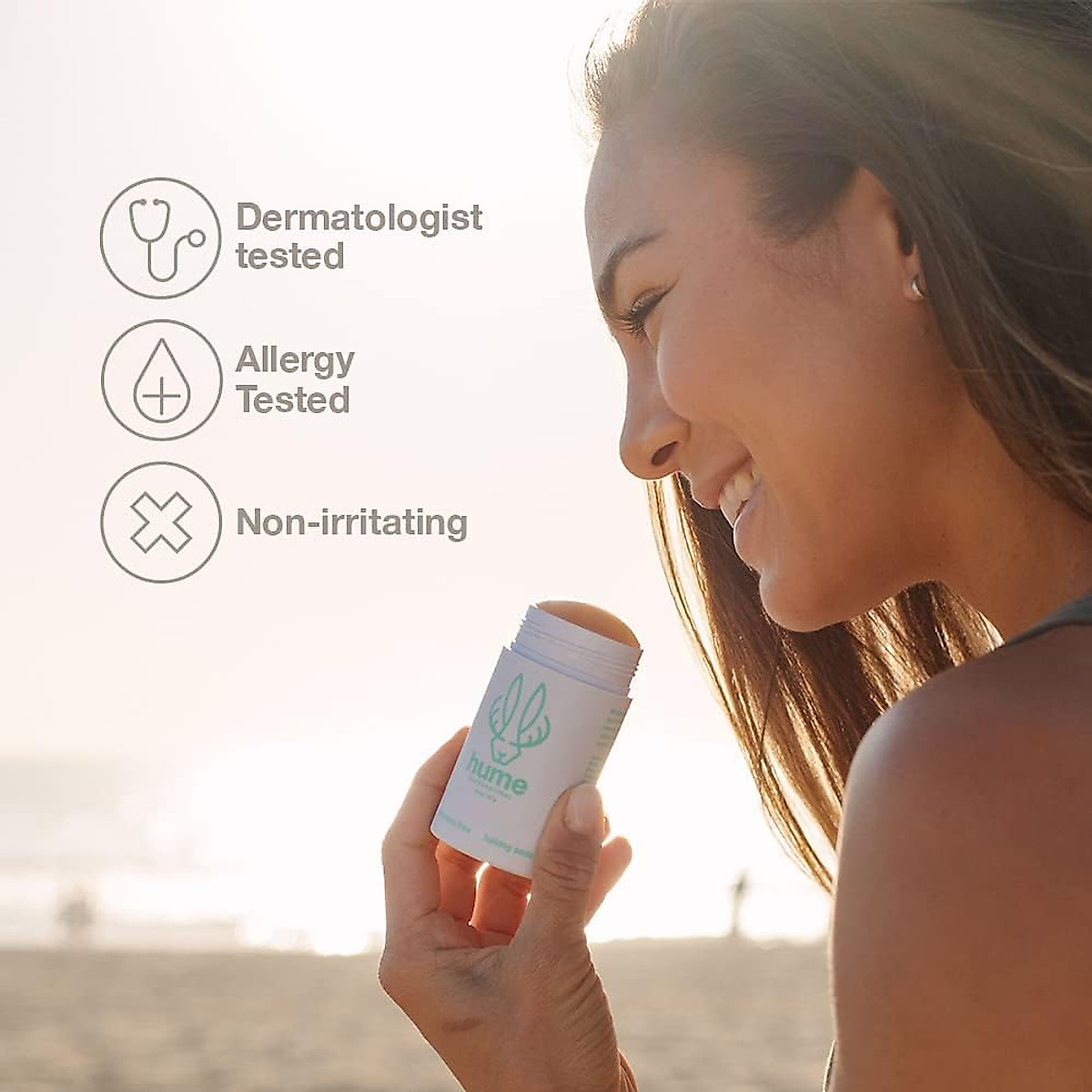 Hume Supernatural Roll On Aluminum Free Deodorant for Women & Men - Safe for Sensitive Skin - Probiotic and Plant-Based - Long-Lasting Moisture Absorbing - Clean and Effective - Desert Bloom - 2-Pack