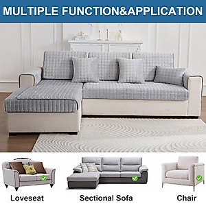 JIAN YA NA Armrest Covers, Sectional Couch Cover, Anti-Slip Sofa Slipcover for Pets Kids - Furniture Protector Sofa Covers for 3 Cushion Couch Loveseat Recliner L Shaped Armrest Backrest (Only 1 Pcs)