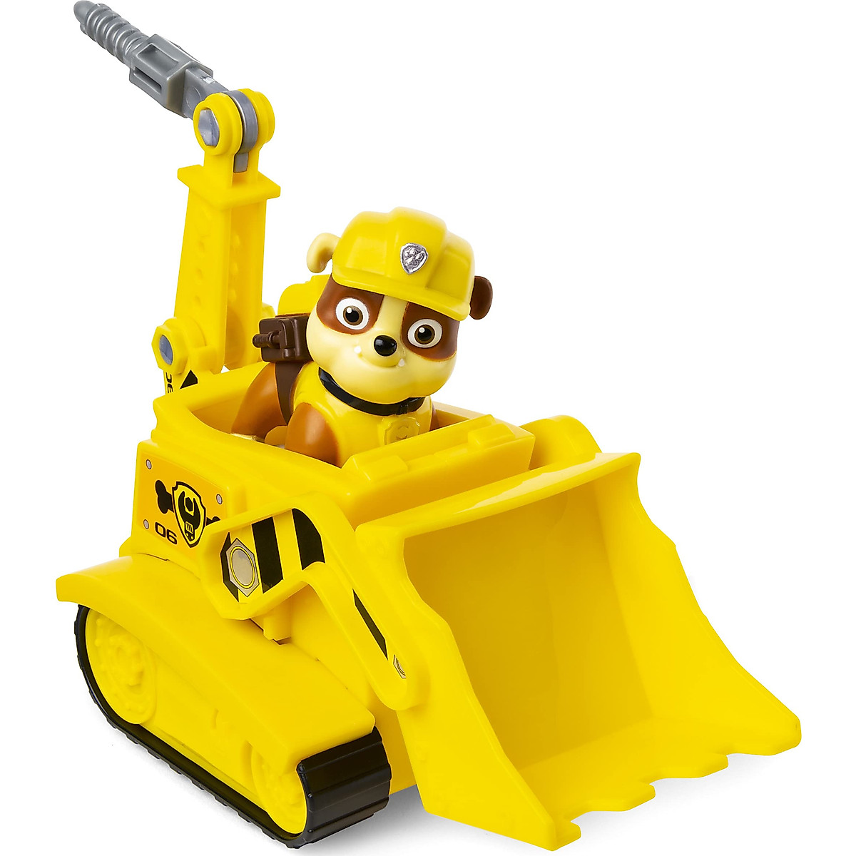 Paw Patrol, Rubble’s Bulldozer Vehicle with Collectible Figure, for Kids Aged 3 and Up