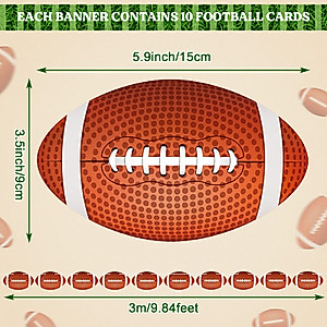 6 Pieces Football Banner Party Decorations Sports Paper Bunting Game Day Birthday Garland Football Theme Hanging Banners Assembled for Home Wall Decor School Party Favor Supplies Photo Props Backdrop