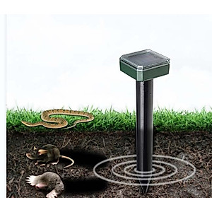 Solar Powered Mole and Snakes Repellent for Garden & Outdoor with Rechargeable Battery, Waterproof & Environment Friendly MANHATTANSUN