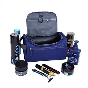 Men and women's Toiletry Bag Canvas Shaving Dopp Kit Leather Travel Bags Organizer Toiletry Kit Black