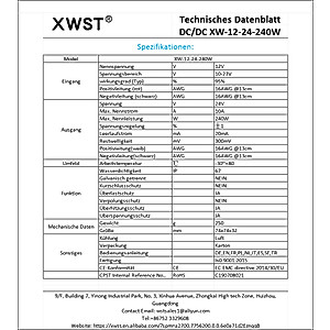 DC 12v Step up to 24v Boost Converter Regulator 10A 240W Power Supply Power Converter Waterproof Module Transformer Adapter for Motor Car Truck Vehicle Boat Solar System(12V-24V-10A)