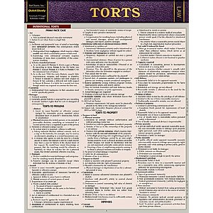 Torts QuickStudy Laminated Reference Guide (QuickStudy Law)
