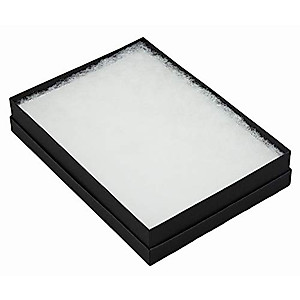 JPB Matte Black Cotton Filled Jewelry Boxes Number 75 (Pack of 10) 7 inches x 5 inches…