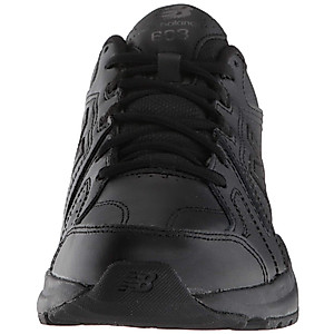 New Balance Women's 608 V5 Casual Comfort Cross Trainer, Black/Black, 8.5 Wide