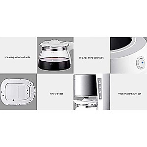 GRCQLWT Coffee Machine Espresso Maker with 652Ml Glass Kettle Coffee Powder Filter Anti-Drip Insulation Teapot