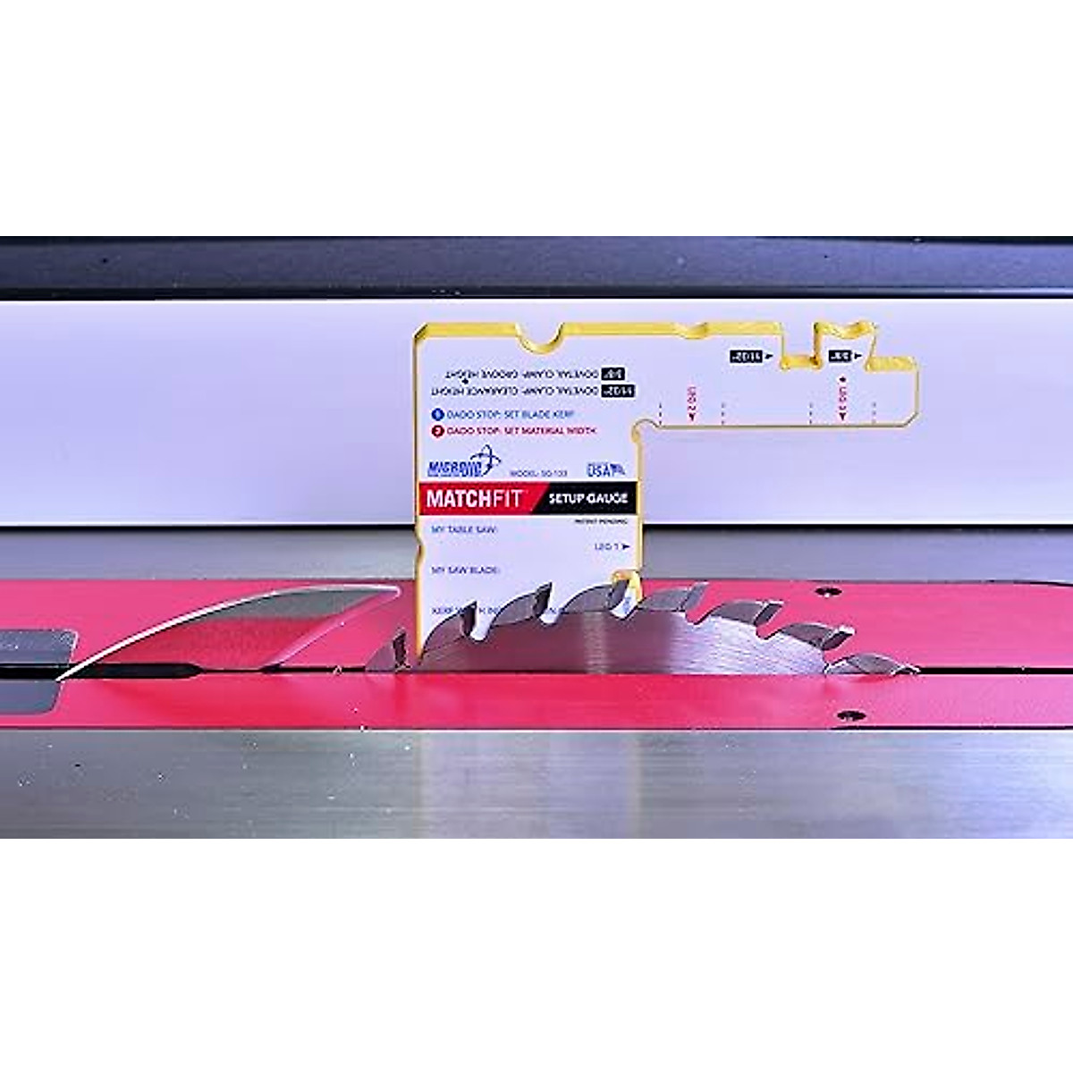 MICROJIG Matchfit SG-133 Setup Gauge Accessory, Yellow