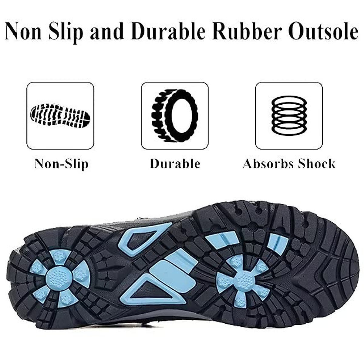 SHULOOK Women's Hiking Boots Waterproof Outdoor Trekking Camping Trail Hiking Boots Lightweight Hiking Boot