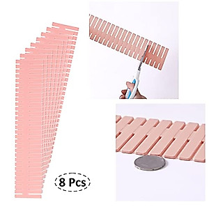 14.5 in Pink DIY Grid Drawer Organizer for Socks, TWUTGAYW 8PC Adjustable Plastic Storage Drawers Divider, Drawer Organizer Grid Dividers, Pink Drawer Partitions for Tie, Bras, Underwear, Makeup