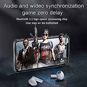 Wireless Earbuds,Bluetooth 5.2 Touch Control Built in Mic Ear Buds Noise Cancelling Air Buds Headphones with 48Hrs Charging Case Waterproof Deep Bass Headset for iPhone Samsung Android in-Ear Earbuds