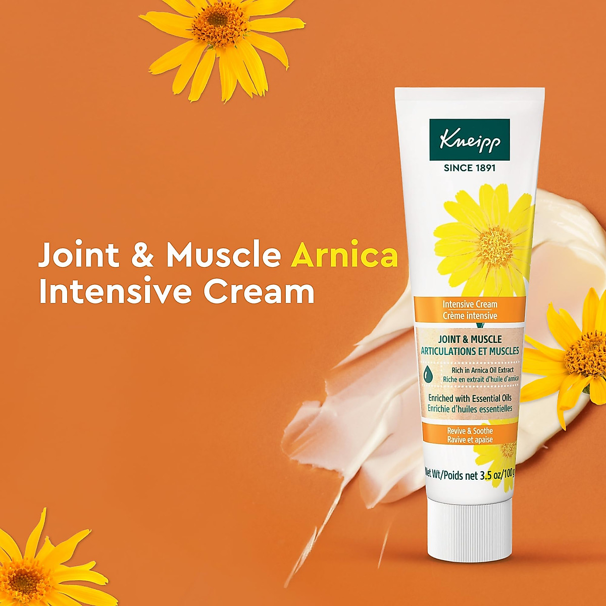 Kneipp Joint & Muscle Arnica Intensive Cream - 3.5 fl oz - Good for Achy Joints & Sore Muscles - Vegan