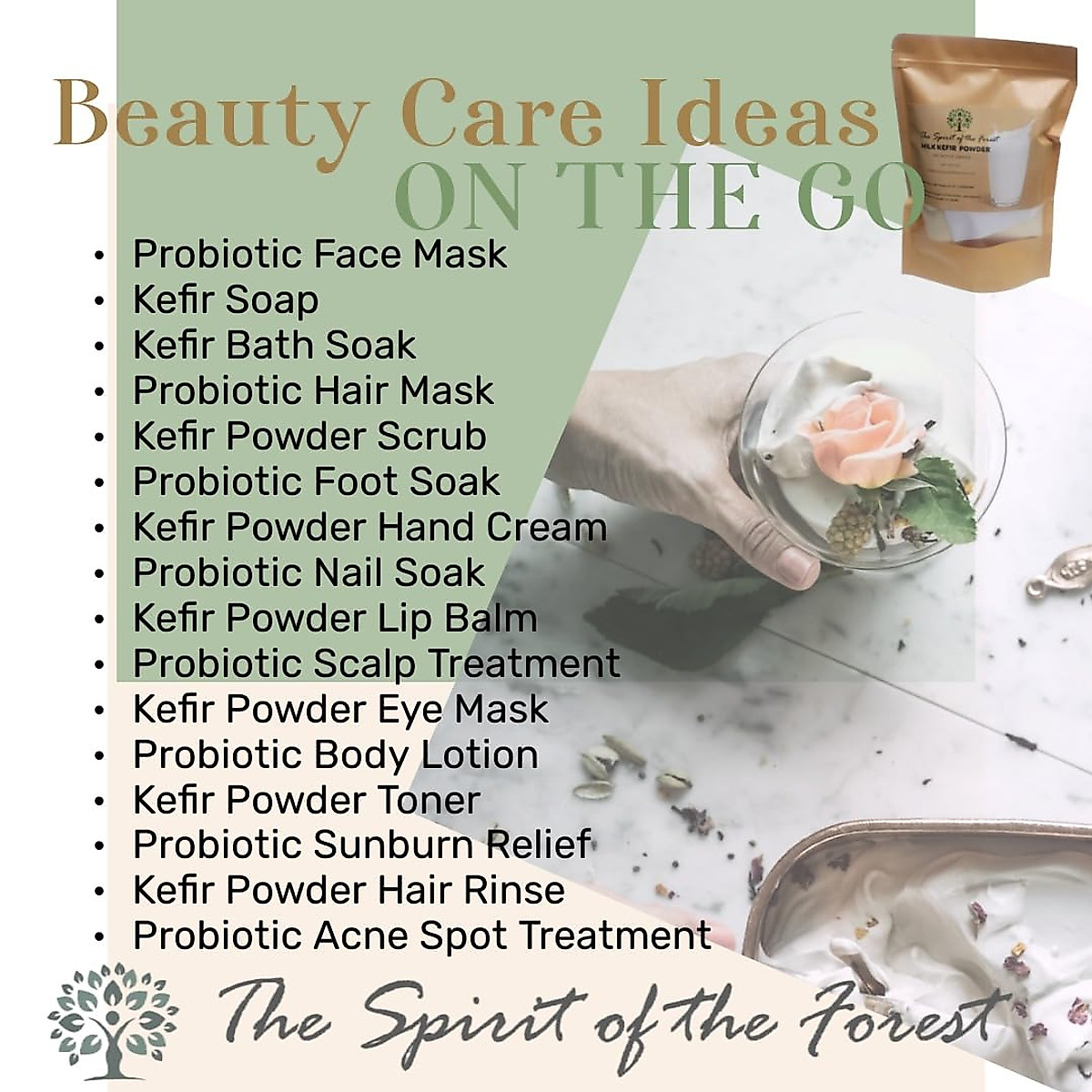 Milk Kefir Powder Ready To Use No Maintenance - Live Active Probiotic Cultures - Non GMO Gluten Free - Health Starter - Leche de Bulgaros en Polvo (Large Pack 10 Oz)