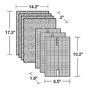 Honeywell HEPA Air Purifier Filter Kit – Includes 3 HEPA R Replacement Filters and 4 A Carbon Pre-Cut Pre-Filters – Airborne Allergen Air Filter Targets Wildfire/Smoke, Pollen, Pet Dander, and Dust