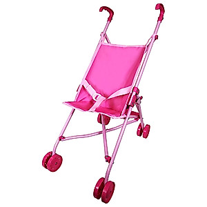 Lissi Doll: Umbrella Stroller Set with 16" Doll Role Play Toy, Folds up Compactly, For Ages 4 and up