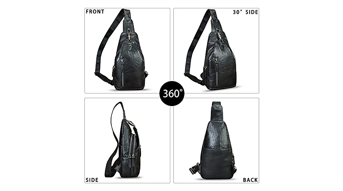 Stylish FEIGITOR Leather Sling Bag - Versatile and Practical