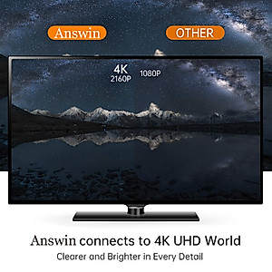 Answin HDMI to DisplayPort Cable, 4K HDMI to DisplayPort 6Ft HDMI in to DP Cable Connector Out for Xbox One/360/NS/PS4/PS5/Mac Mini, PC to Monitor…