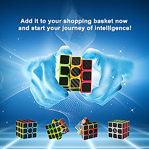 CFMOUR Original Speed Cube 3x3x3, Fast Magic Cube for Kids, Smooth Carbon Fiber Cubes, Puzzle Toys