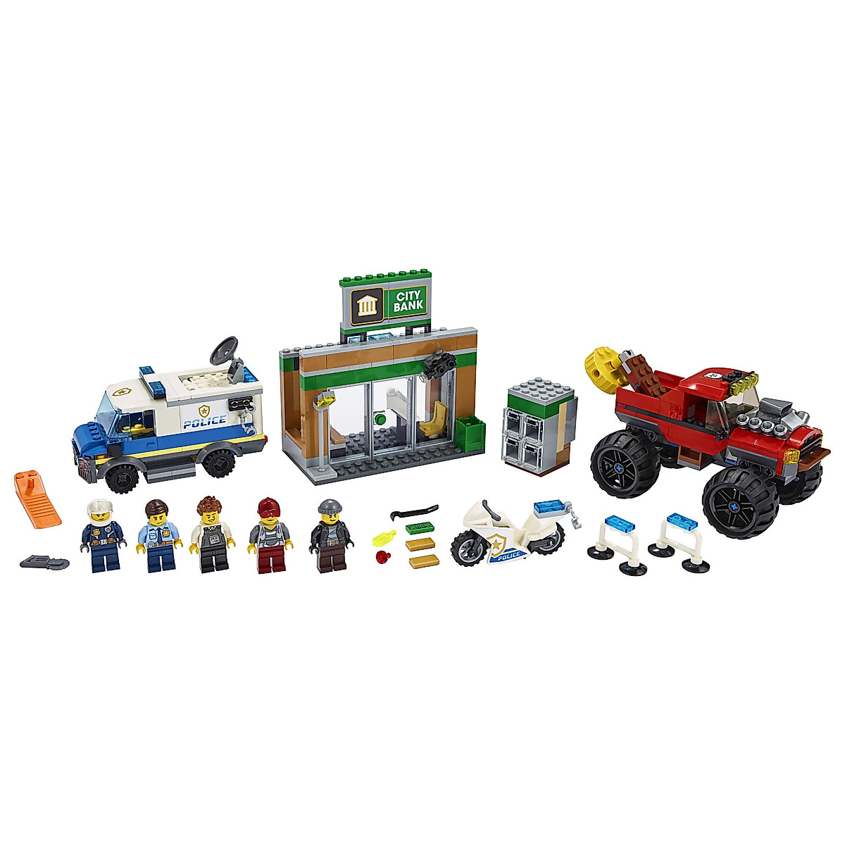 LEGO City Police Monster Truck Heist 60245 Police Toy, Cool Building Set for Kids (362 Pieces)