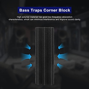 YDHTDLHC 16 Pack sound proof foam panels for walls Panels Studio Acoustic Foam 12"X12" X1" Sound-proof cotton, suitable for church, anchor room, singing room, home theater (Black Bass Traps)