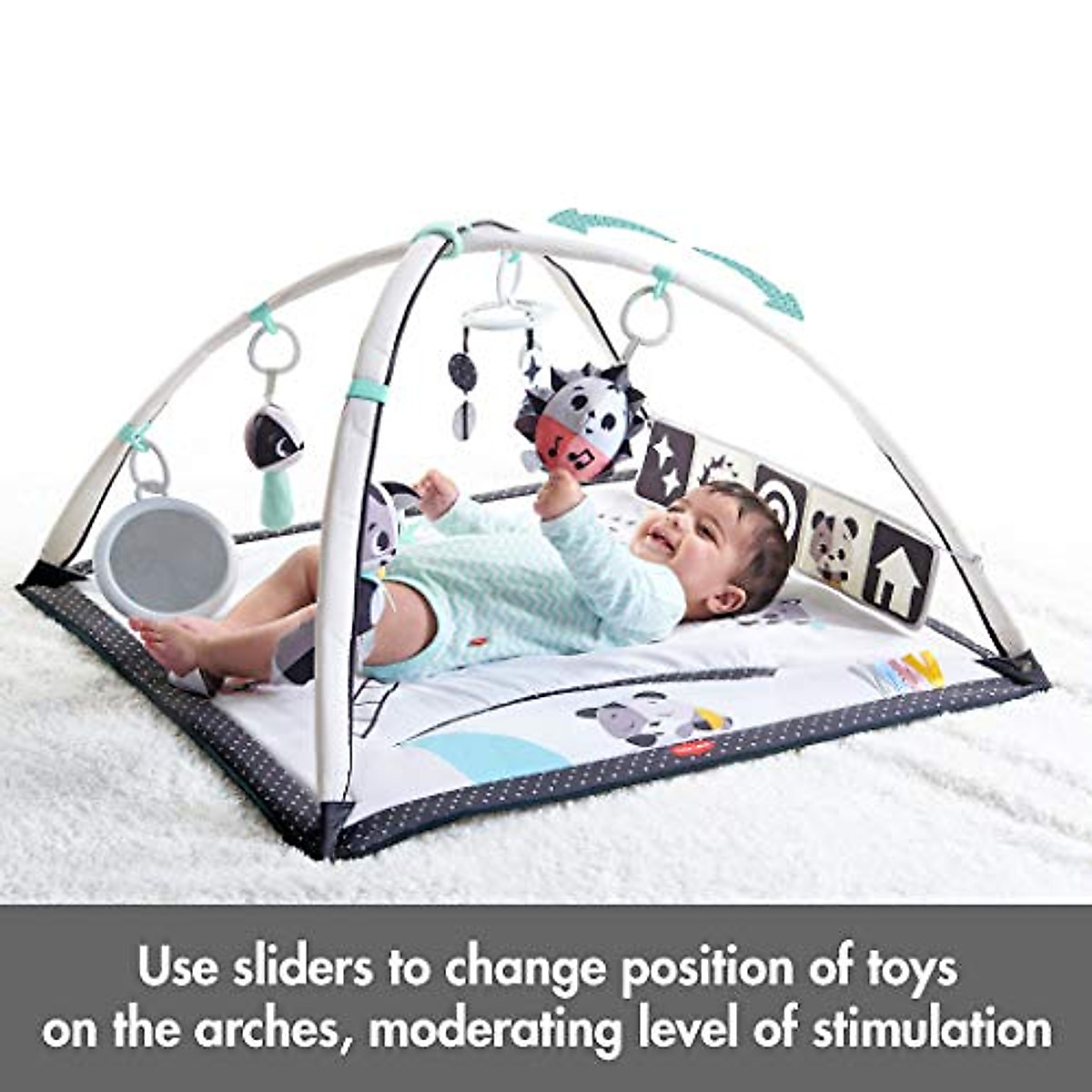 Tiny Love Black & White Gymini Infant Activity Play Mat With-Book, Magical Tales, Deluxe, 1