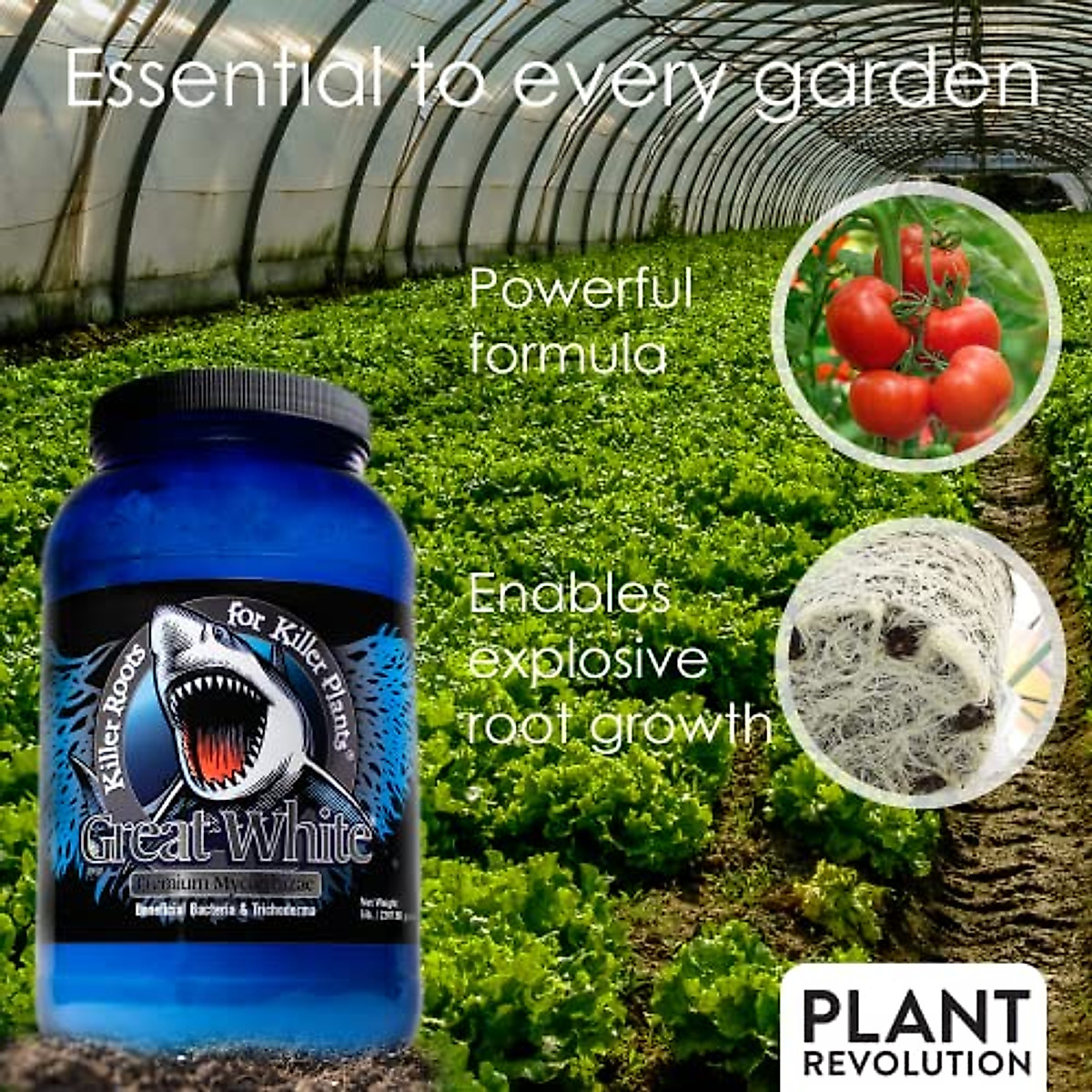 Plant Revolution PRPSGW08 100049824 8 oz Mycorrhizae, 8 Ounce, White