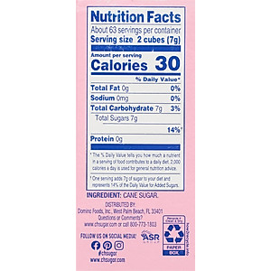 C&H Premium Pure Cane Sugar Cubes, 1 LB Box (Pack of 3)