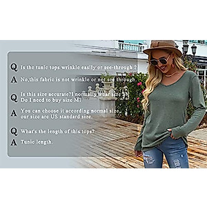 Jescakoo Fall Casual Tops for Women Cute Long Sleeve V Neck T Shirts Green L