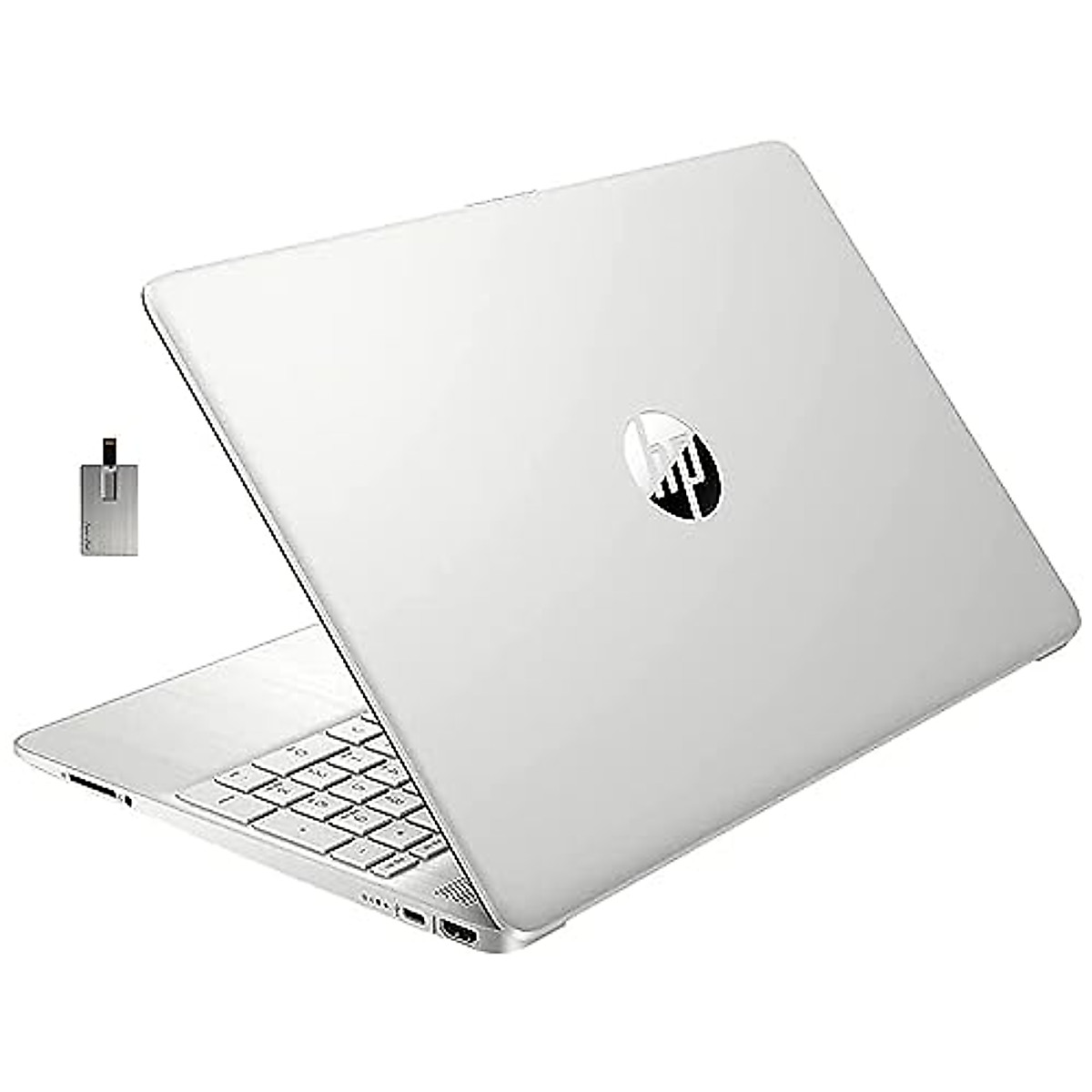 HP 2022 15.6" FHD Laptop, AMD Ryzen 5-5500U Processor, 32GB RAM, 1TB PCIe SSD, AMD Radeon Graphics, HD Webcam, Wi-fi, Bluetooth, Win 11, Silver, 32GB SnowBell USB Card